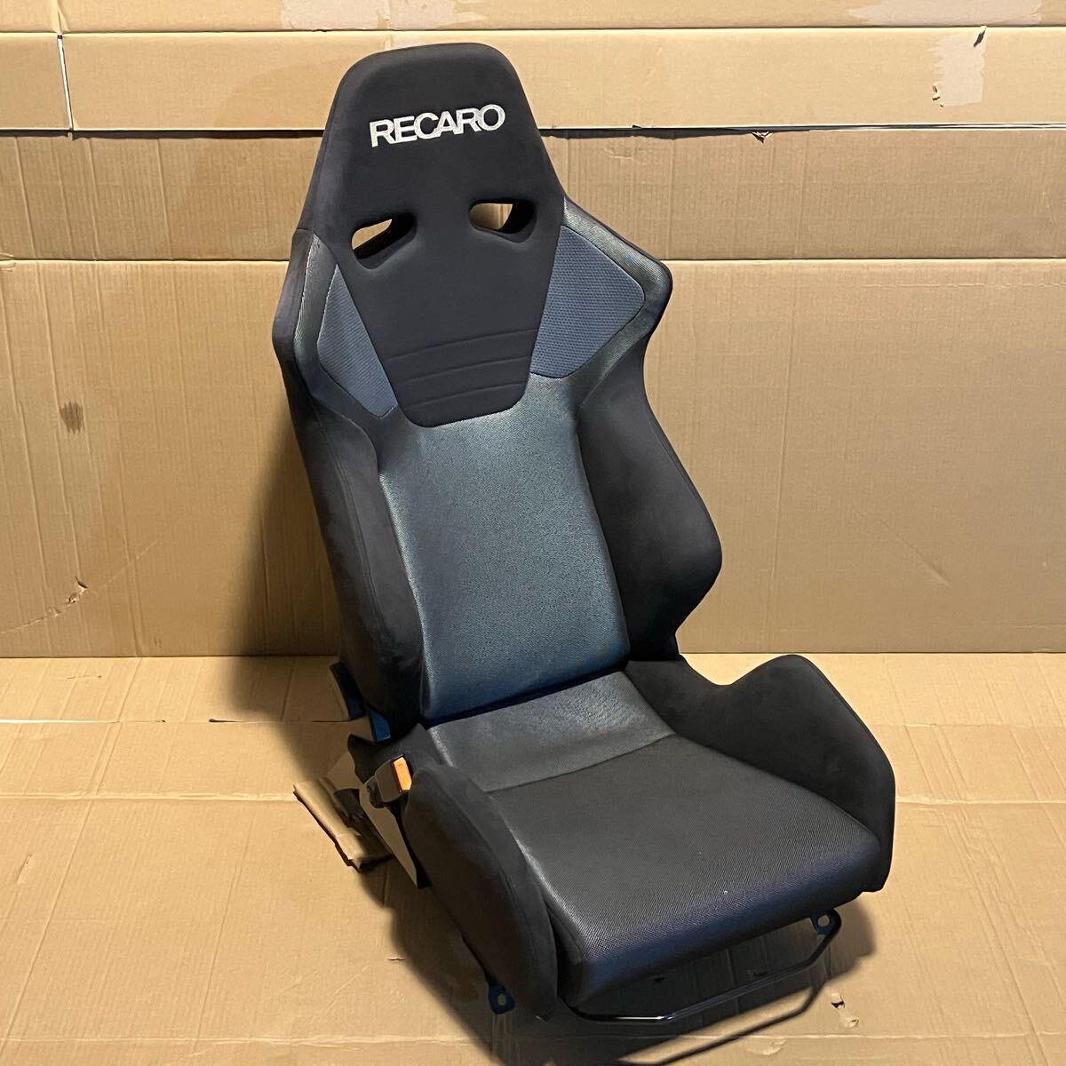 レカロ SR-6 SK100S ブラック/シルバーメッシュ セミバケ シート リクライニング 両側ダイヤル RECARO SR6 R32 R33 R34 シートレール付 /【Buyee ...