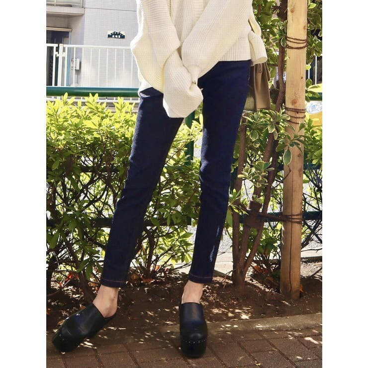 美脚 EMODA エモダ RIPPEDポケットジャストウエストパギンス ダメージスキニーデニムパンツ/1 /【Buyee】 Buyee ...
