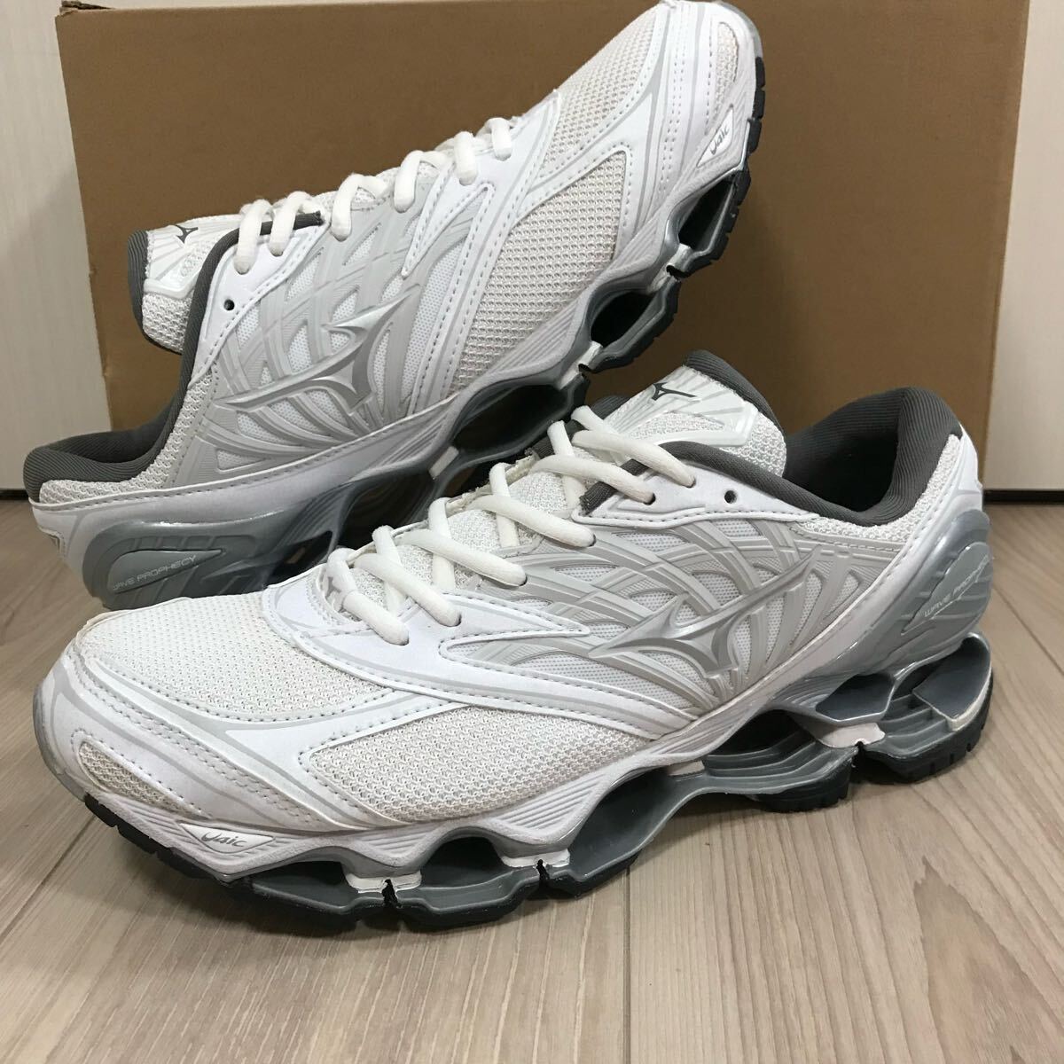 MIZUNO WAVE PROPHECY LS INFINITY WAVE WHITE SILVER ミズノ ウェーブ プロフェシー ホワイト ...