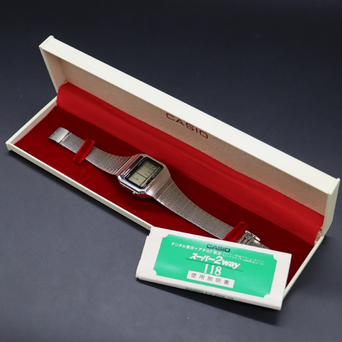 希少 良品 電池新品 CASIO メロディアラーム AX-510 オールドデジタル クォーツ デジアナ クロノグラフ 1980年製 保/取説 ...