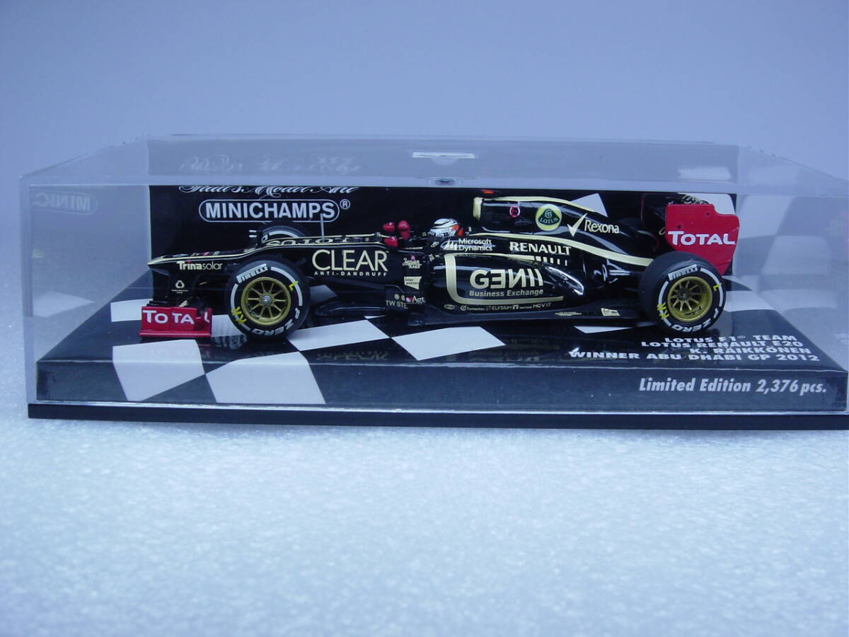 MINICHAMPS 1/43 Lotus F1 E20 WINNER ABU DHABI GP 2012 #9 K.RAIKKONEN ロータス キミ・ライコネン アブダビGP ...