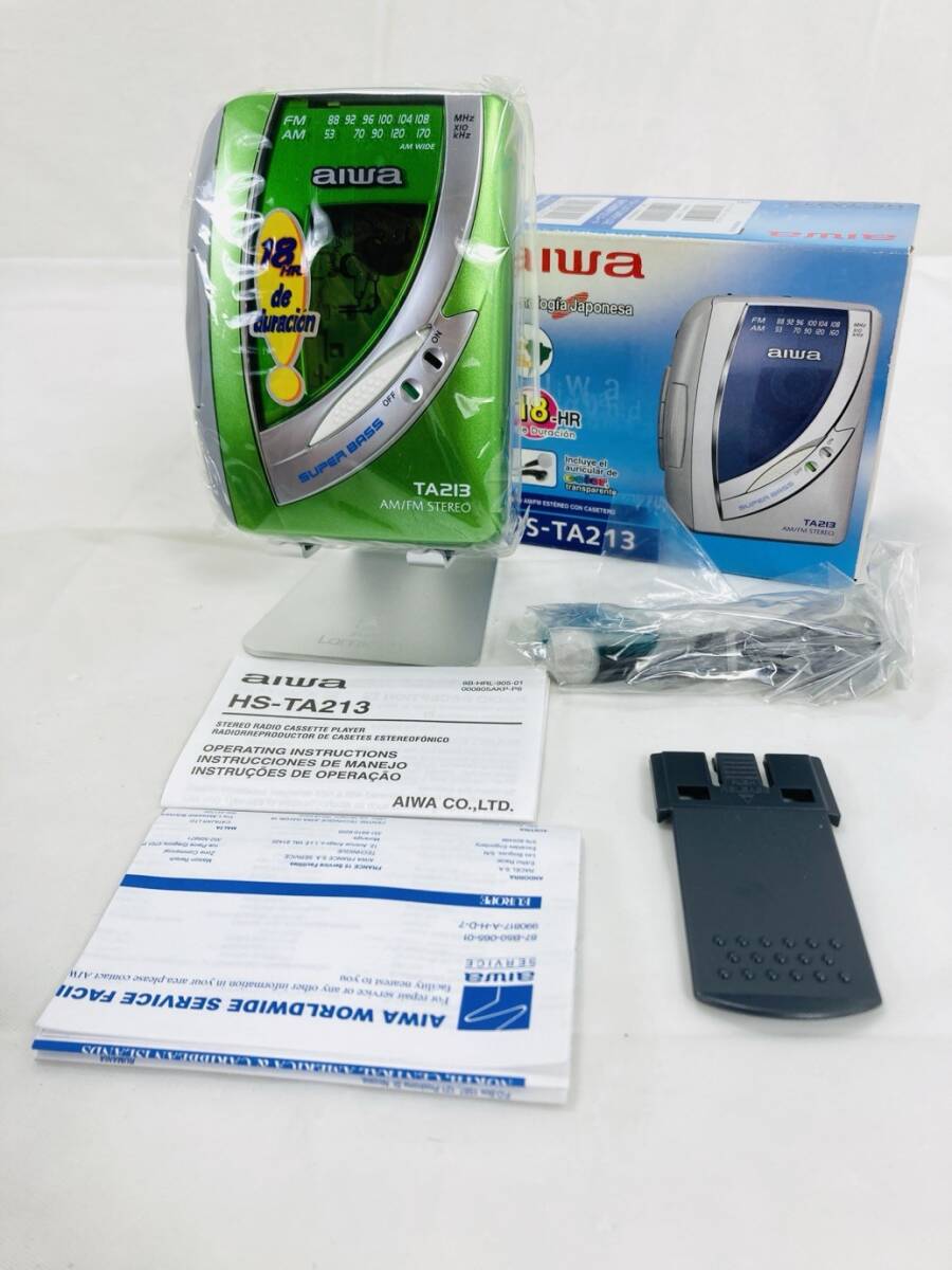 超レア 未使用 海外版 aiwa アイワ ポータブル ステレオカセットプレーヤー ライトグリーン HS-TA213 MI-250507018 /【Buyee】 Buyee - Japanese ...
