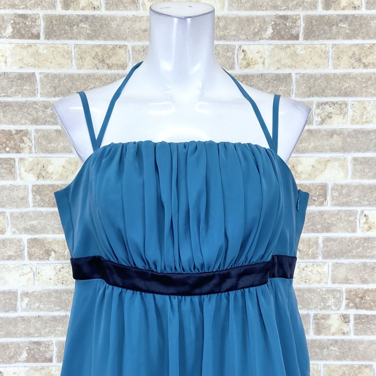 1円 ドレス Bo.Dre ワンピース 13AR 大きめサイズ 青系 カラードレス キャバドレ 発表会 イベント 中古09507 /【Buyee】