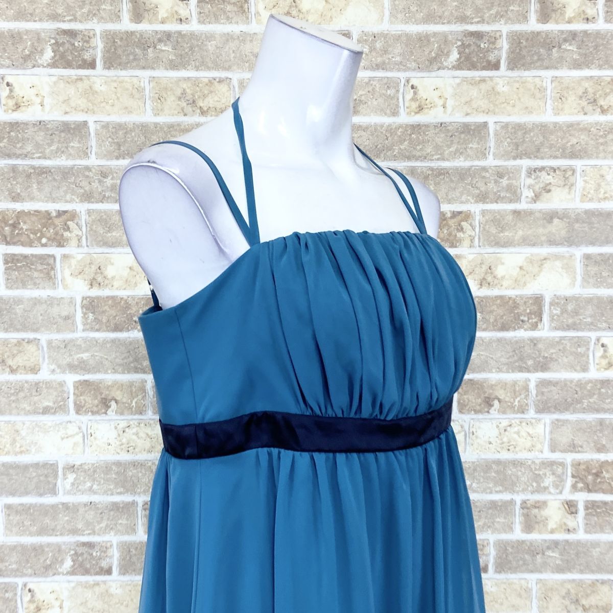 1円 ドレス Bo.Dre ワンピース 13AR 大きめサイズ 青系 カラードレス キャバドレ 発表会 イベント 中古09507 /【Buyee】