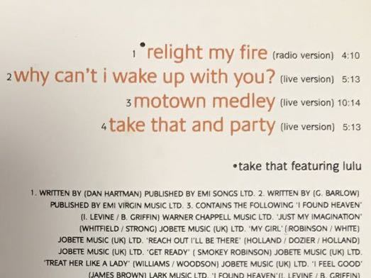 【r&b】Take That Featuring Lulu / Relight My Fire[CDs]《4f024》 /【Buyee ...
