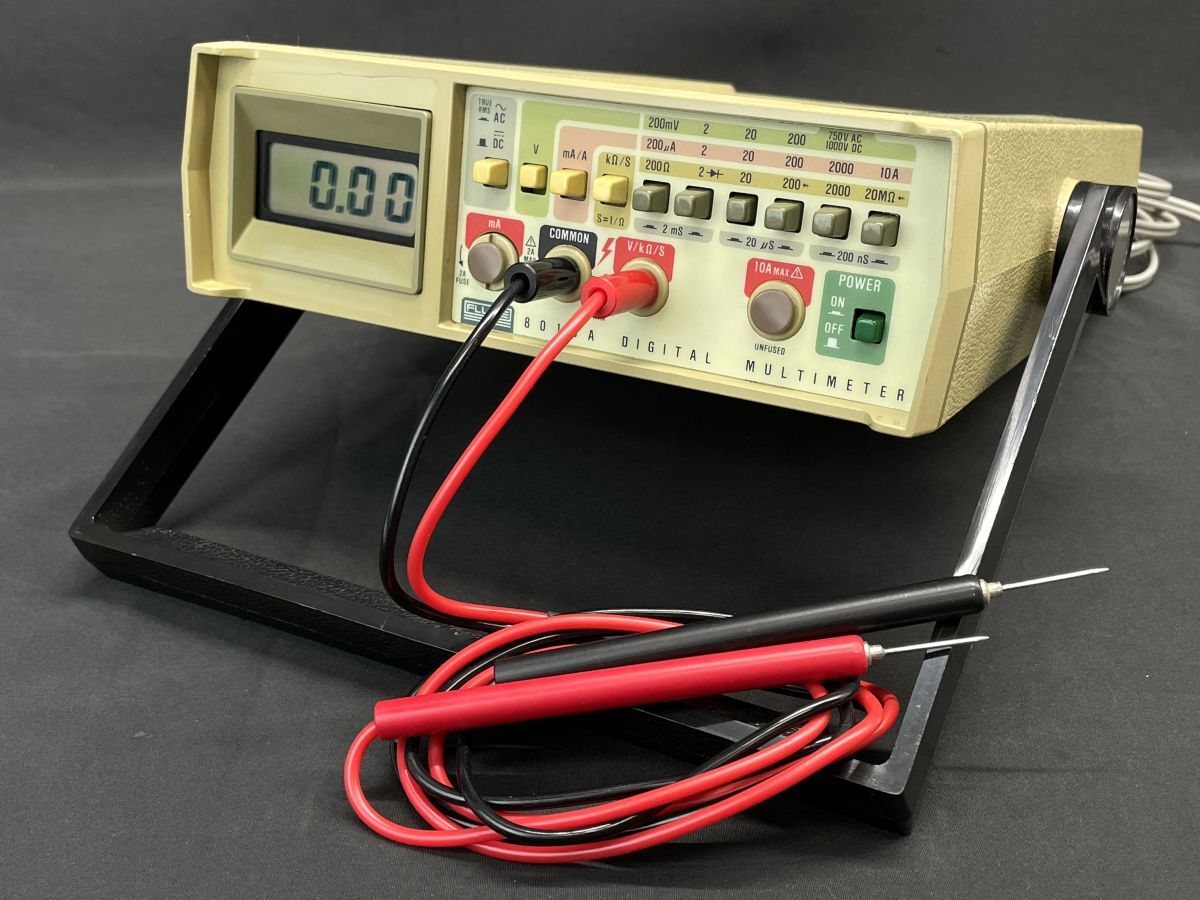 【K953】FLUKE 8010A フルーク DIGITAL MULTIMETER デジタルマルチメーター 当時物 レトロ 電極反応確認済み ...