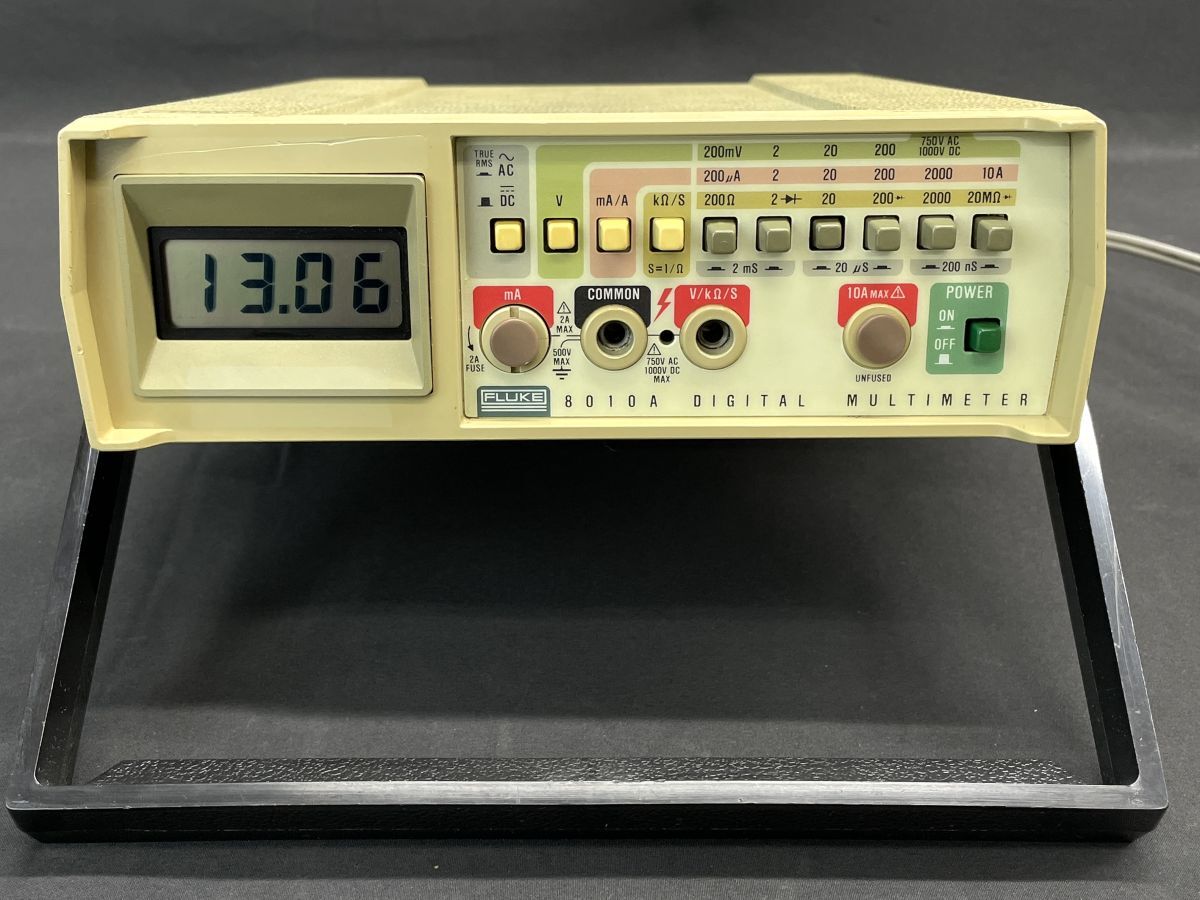 【K953】FLUKE 8010A フルーク DIGITAL MULTIMETER デジタルマルチメーター 当時物 レトロ 電極反応確認済み ...