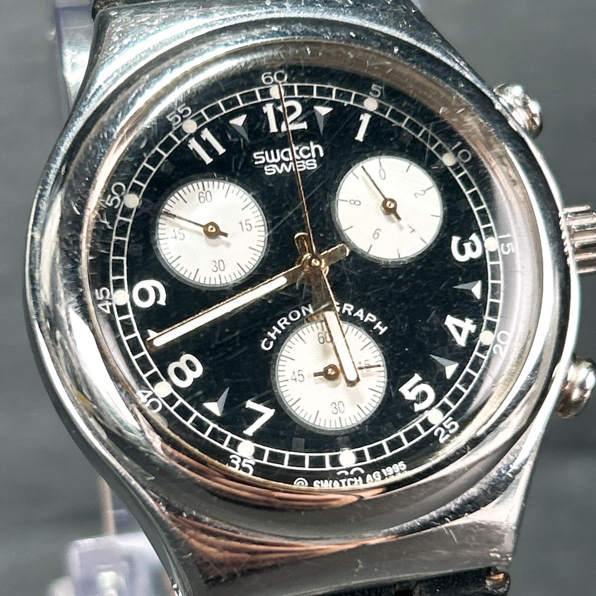 SWATCH スウォッチ IRONY アイロニー CHRONO クロノ AG1995 腕時計 クオーツ アナログ クロノグラフ ステンレススチール 動作確認済み /【Buyee】 Buyee ...