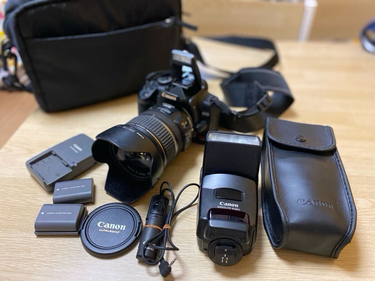 Canon EOS Kiss Digital X カメラ DS126151&Canon Speedlite 420EX& Canon ...