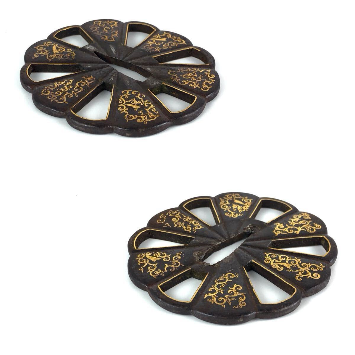 時代武具「水心」 在銘 肥後鍔 金象嵌 菊 透彫 刀装具 日本刀 時代品 /【Buyee】 Buyee - Japanese Proxy Service | Buy from Japan!