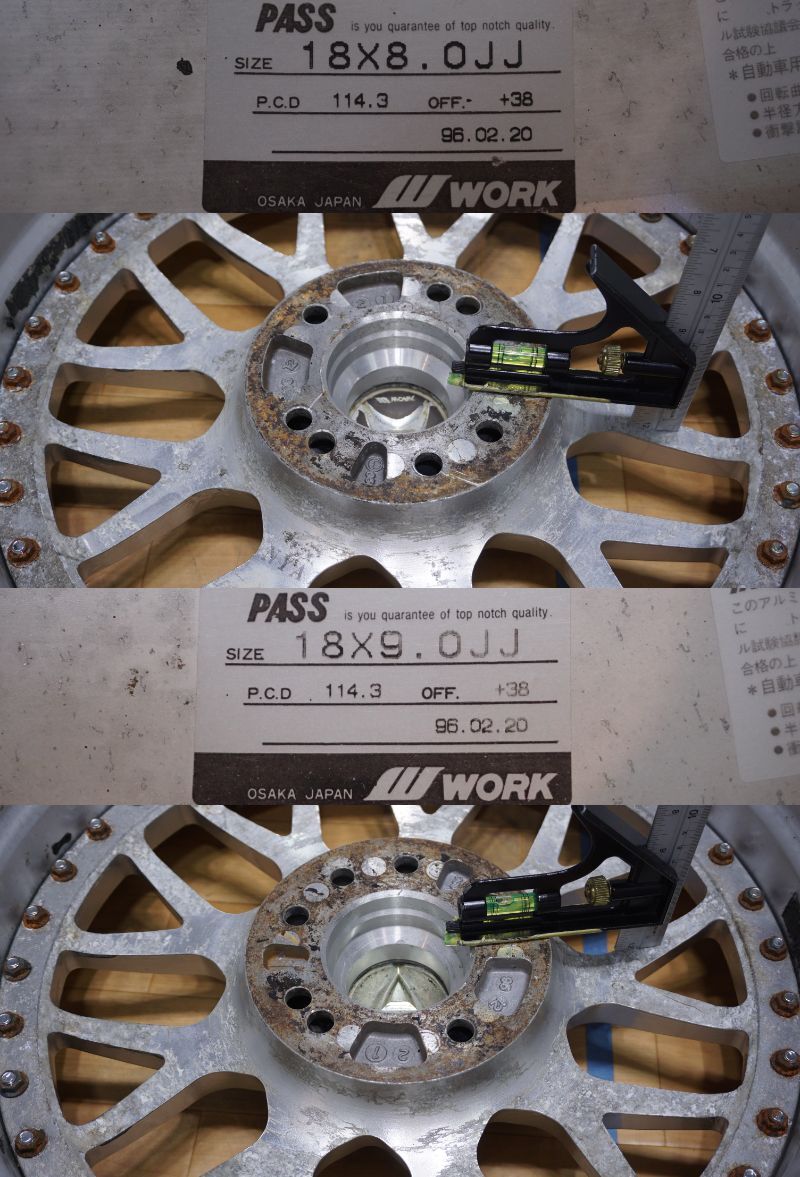 K0352【希少】WORK VSエディション ☆ PCD114.3 8J+38 9J+38 当時物 ( VS-XX VS-MX /【Buyee】 Buyee - Japanese Proxy ...