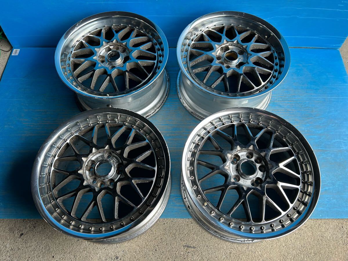 レイズ RAYS VR X-10 REV JAPAN 18インチ (F)8J +43 (R)9J +44 114.3-4H/5H 中古4本 ...
