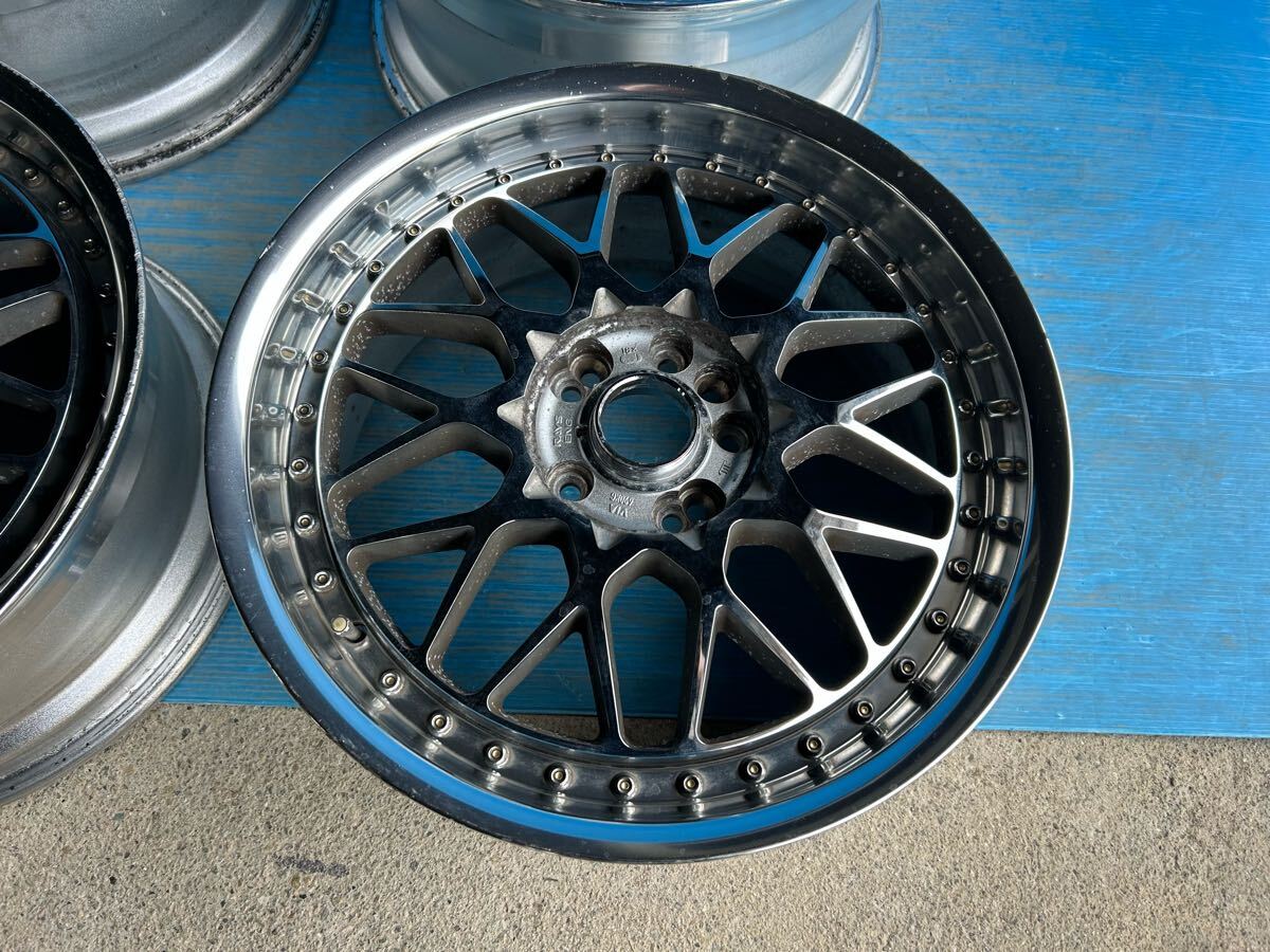 レイズ RAYS VR X-10 REV JAPAN 18インチ (F)8J +43 (R)9J +44 114.3-4H/5H 中古4本 ...