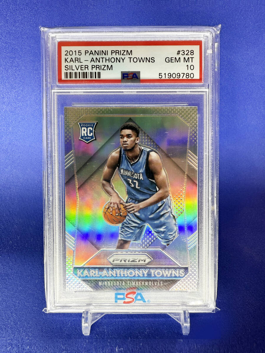 [PSA10] 2015 Panini Prizm Silver Karl Anthony Towns KAT RC カール・アンソニー ...