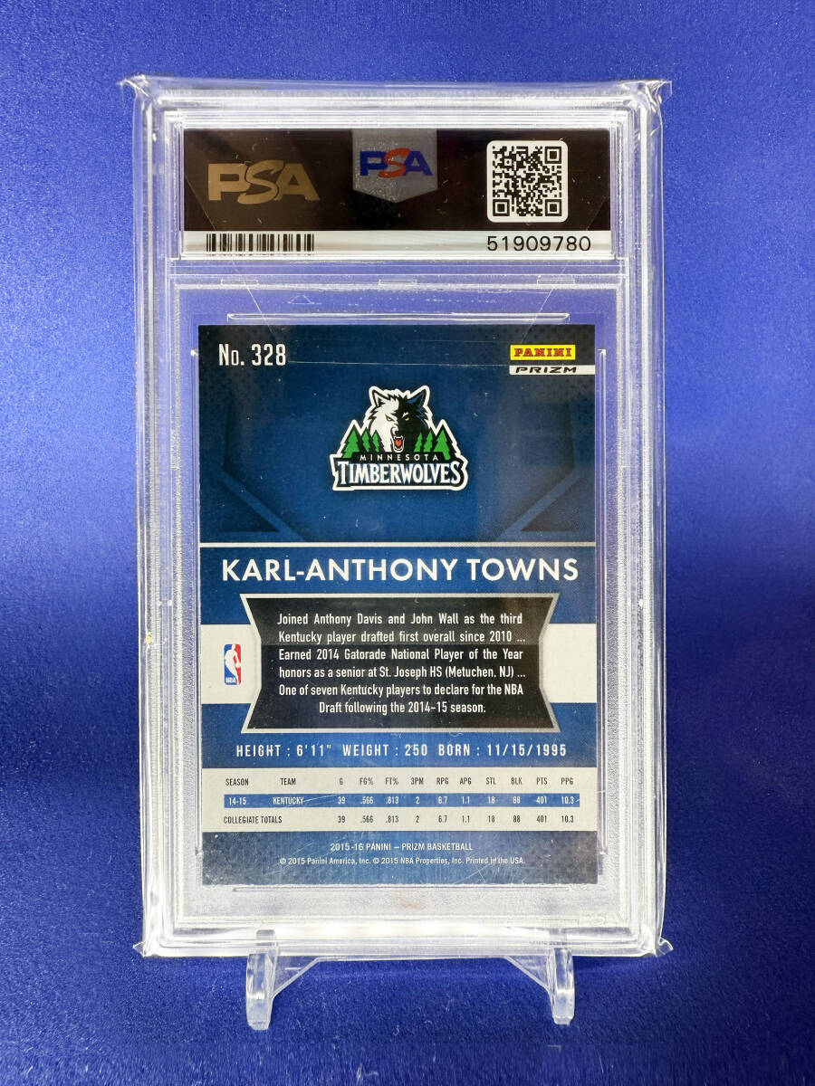 [PSA10] 2015 Panini Prizm Silver Karl Anthony Towns KAT RC カール・アンソニー ...