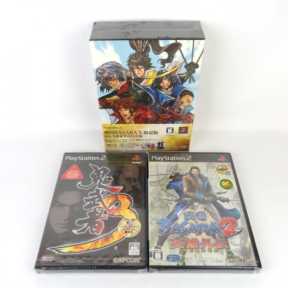 未開封 まとめ 3点 プレイステーション2 プレステ2 PS2 ソフト 戦国BASARA X 限定版 豪華BOX仕様 戦国BASARA2 英雄外伝 鬼武者3 0625-023 /【Buyee ...