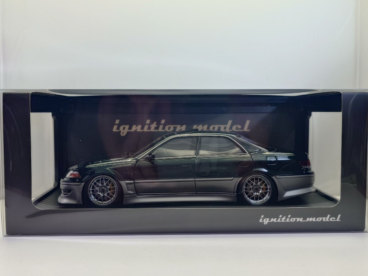 イグニッションモデル 1/18 VERTEX JZX100 マークII ダークグリーンメタリック/ガンメタリック IG3582 dhie0 ...