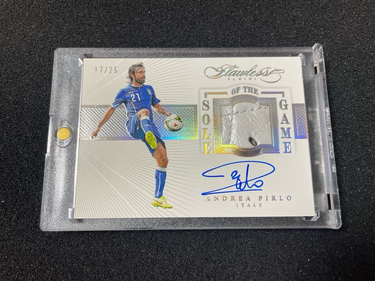 Panini Flawless Soccer アンドレア・ピルロ Andrea Pirlo 直筆サインカード 試合着用スパイク 25枚限定 ...