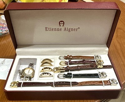 ETIENNE AIGNER Watch W/ Bezels And Bands Faces ~ Omega Logo Watch NEW ...