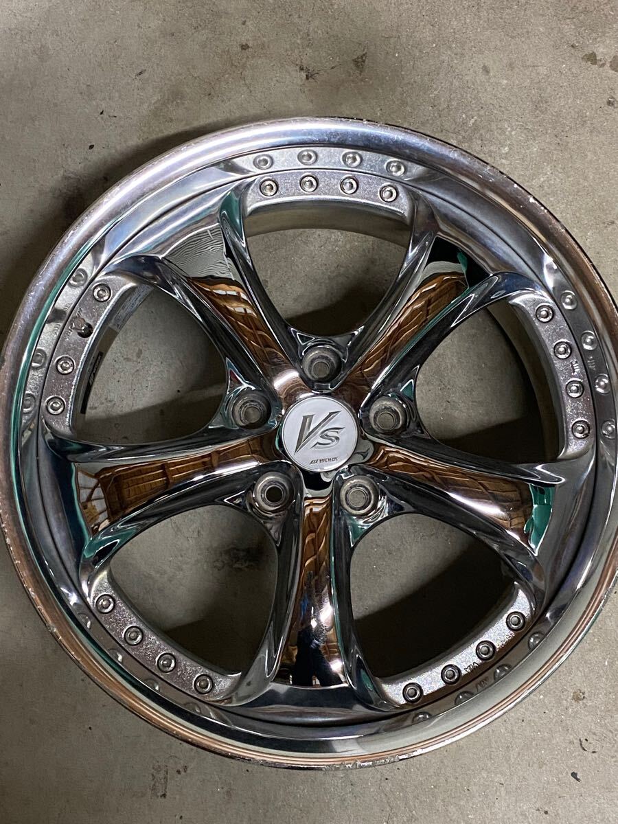 メッキ 美品！ WORK VS-KF 18インチ 8J＋45 PCD114.3 5穴 5H 深リム 当時物 絶版 リバレル VSKF ワーク /【Buyee】 Buyee - Japanese ...
