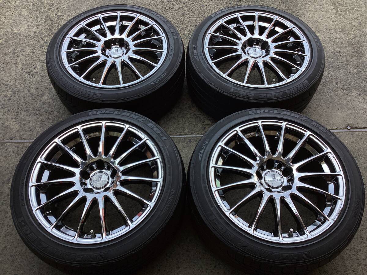 M8487 WORK SPORBO FERVORE-L 18インチ 8.5J +43 114.3/5H＆245/45R18 夏タイヤ 4本 ...