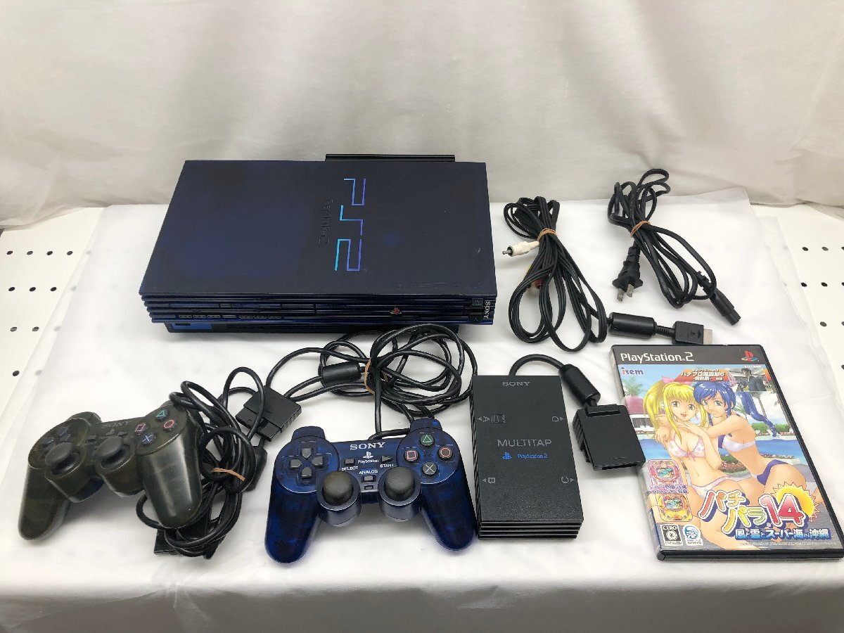 【動作確認OK】SONY ソニー PS2 本体 SCPH-50000 MB/NH コントローラー×2 電源ケーブル AVケーブル ネットワーク ...
