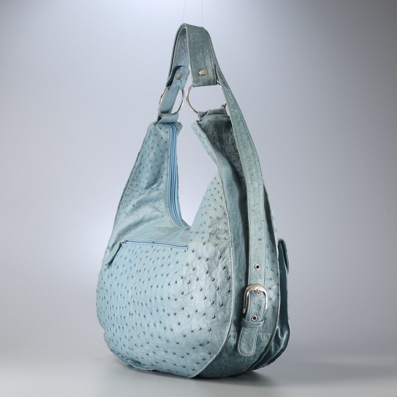 MH7918 《JRAタグ付き》GianniRicci ジャンニリッチ オーストリッチレザー/本ダチョウ革 肩掛け ショルダーバッグ リュック デイパック 鞄 /【Buyee】 Buyee ...