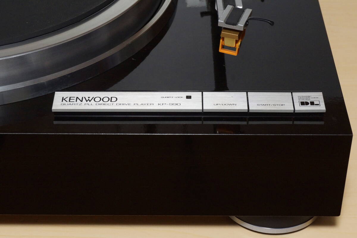 送料無料 ケンウッド KP-990＋KP-880Dストレートアーム換装機 ヘッドシェルaudio-technica製改＋カートリッジ ...