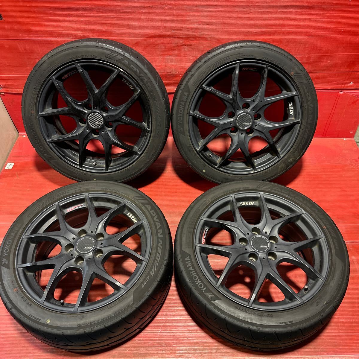 SSR GTV03 17インチ 7J 114.3-5穴 +42 YOKOHAMA ADVAN NEOVA AD09 215/45R17（91W） 2022年国産 山あり 4本セット ...