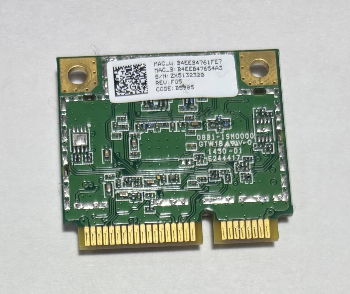 【修理部品 パーツ】 無線LAN カード Qualcomm Atheros Wireless N136 Mini PCIe 中古動作品 ...
