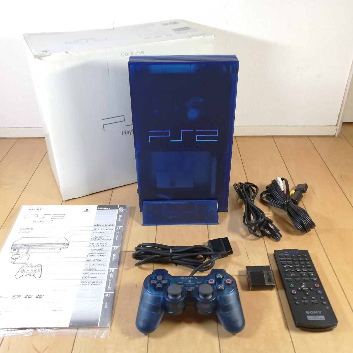 超美品!! 限定モデル!! SONY PlayStation2 PS2 Ocean Blue オーシャンブルー SCPH-37000L ...