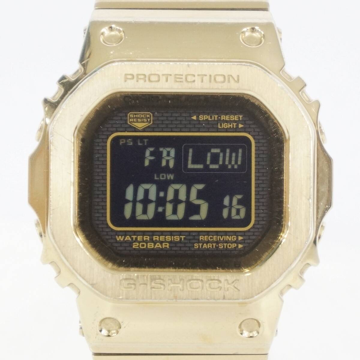 稼働品 CASIO カシオ G-SHOCK GMW-B5000 フルメタル ゴールド Bluetooth デジタル 電波ソーラー 腕時計 箱 ...