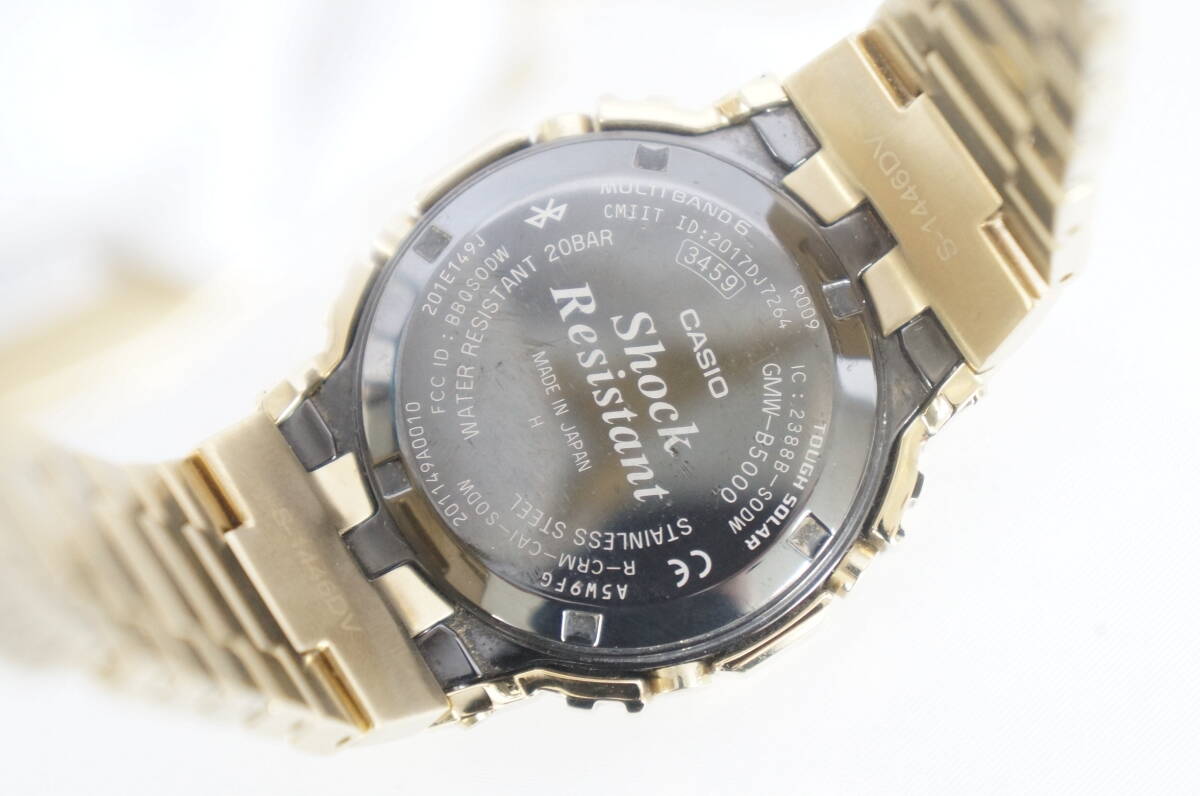 稼働品 CASIO カシオ G-SHOCK GMW-B5000 フルメタル ゴールド Bluetooth デジタル 電波ソーラー 腕時計 箱 ...