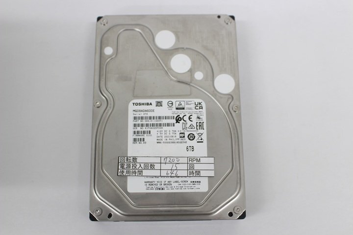 TOSHIBA MG08ADA600E 6TB 3.5 HDD SATA 動作品☆ /【Buyee】