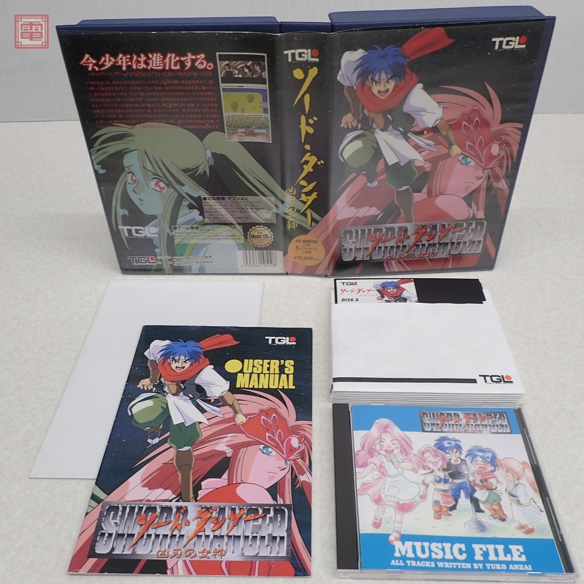 PC-9801VX 5インチFD ソードダンサー 凶刃の女神 SWORD DANCER TGL 箱説/CD付【10 /【Buyee】