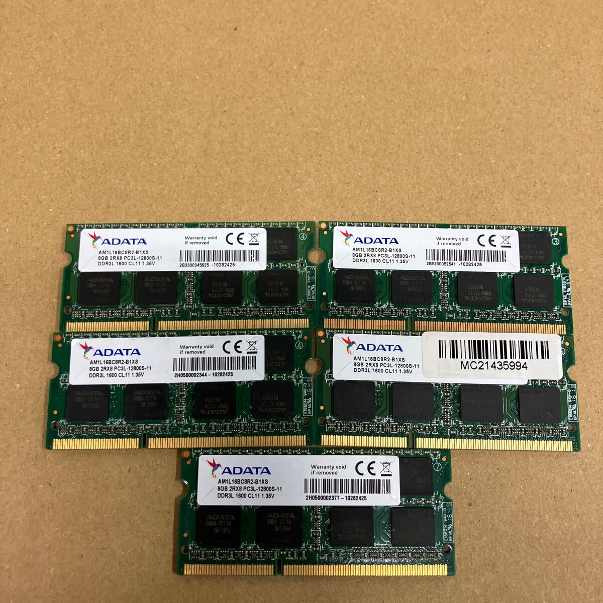 Z92 ADATA ノートPCメモリ 8GB 2Rx8 PC3L-12800S 5枚 /【Buyee】 Buyee - Japanese ...
