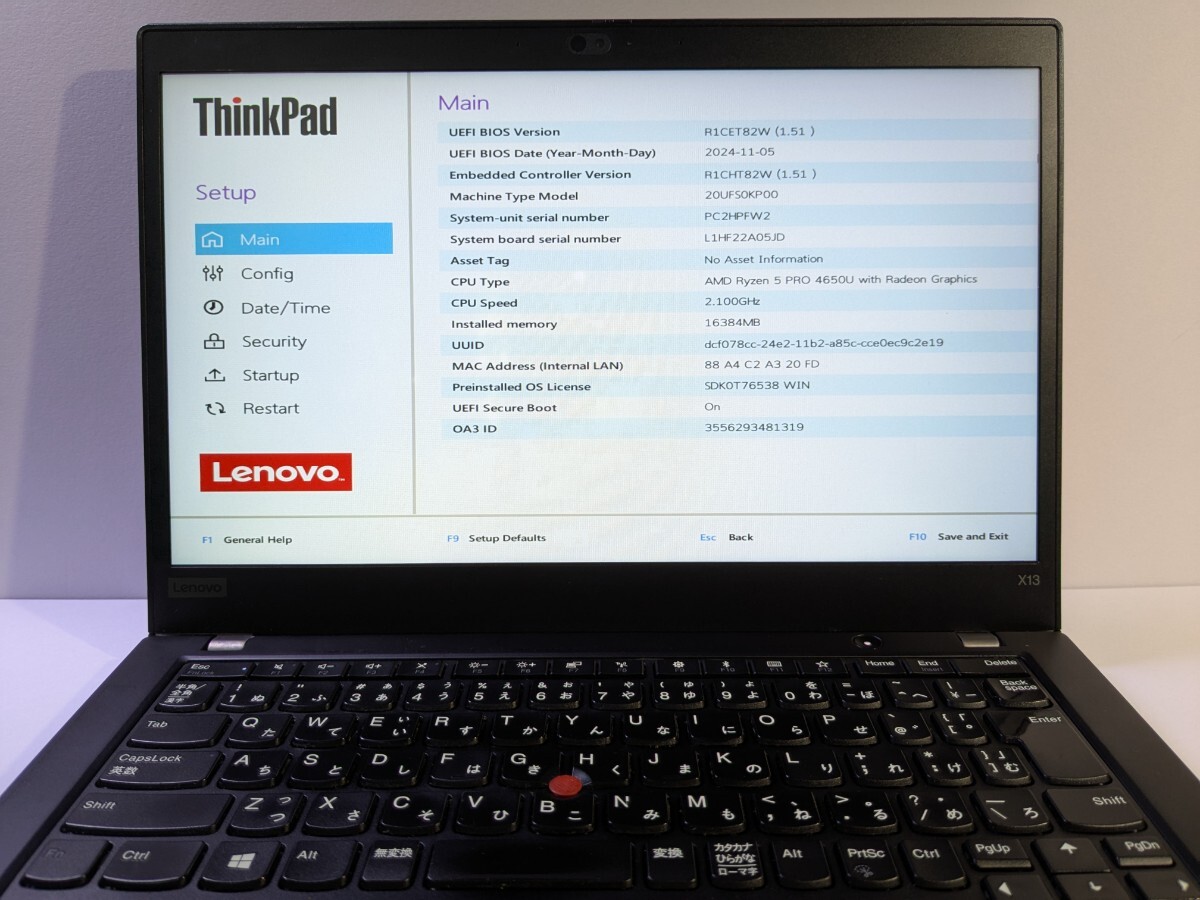 Lenovo ThinkPad X13 Ryzen 5 PRO 4650U 16GB ジャンク /【Buyee】 Buyee ...