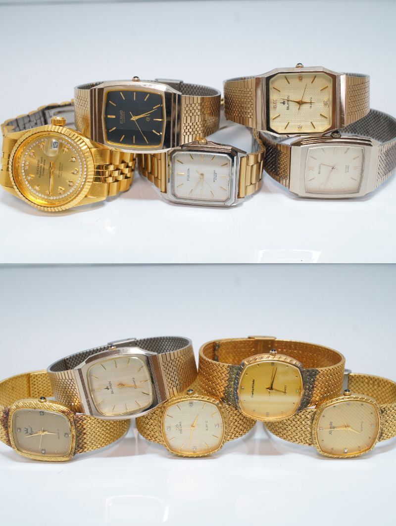 W85 美品含む 30点セット GOLD COLOR ゴールド金 メンズ腕時計 SEIKO/CITIZEN/CASIO/CERTINA ...