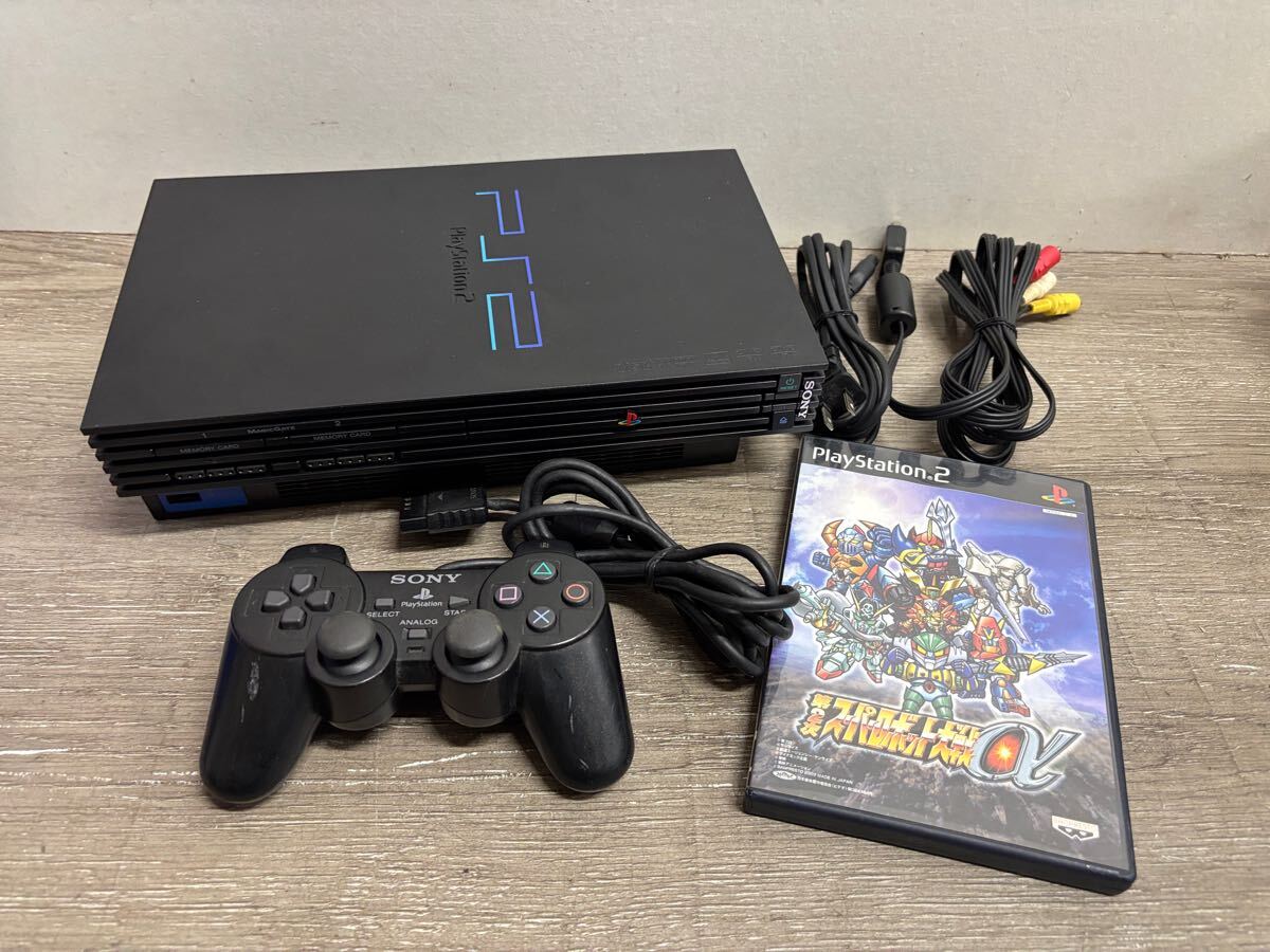 PS2 ☆ プレイステーション2 SCPH-50000 ブラック 動作品 本体 コントローラー ソフト 付属 Playstation2 ...