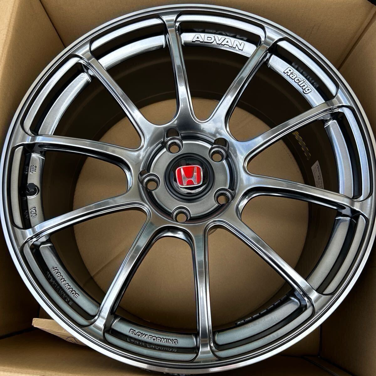 【希少】軽量 BMW 3シリーズ E46 E92 シビックタイプR FL5 FK8 ADVAN RZ2 19インチ ハイパーブラック 9.5J PCD120 +50 5穴 4本 オマケ有 ...