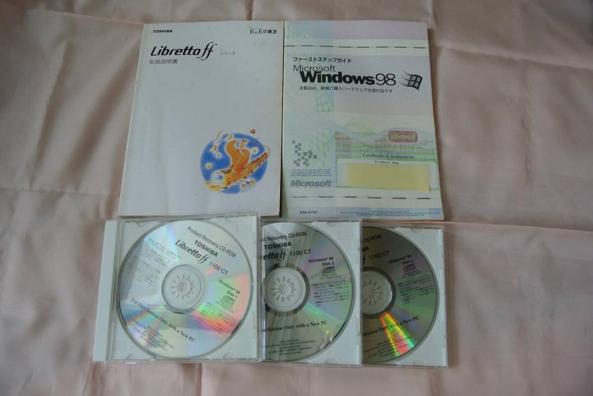 【ジャンク】東芝 小型ノートPC：Libretto ff1100 CT用 Product Recovery CD-ROM(Windows98 ...