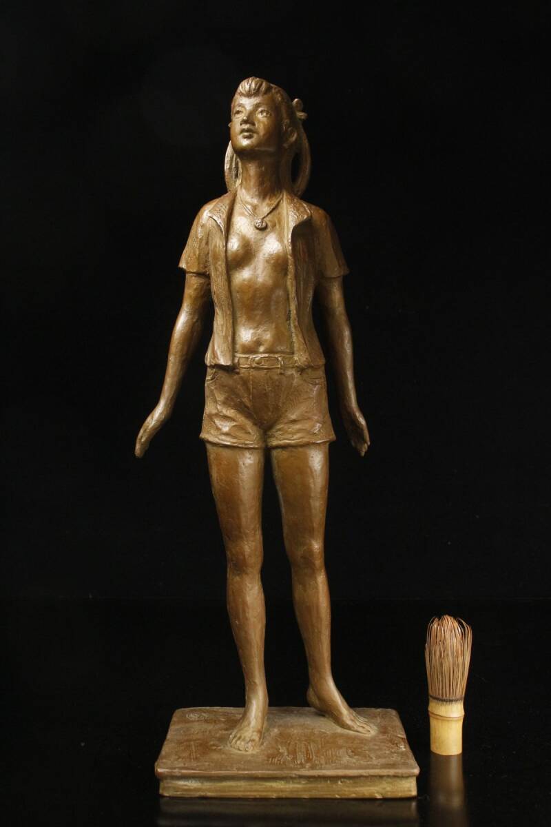 【LIG】彫刻家 矢野秀徳 ブロンズ 「わかくさ」 特大53㎝ 8.4kg 少女像 共箱 証書付 文化功労者 [.IE]25.3 /【Buyee】 Buyee - Japanese Proxy ...