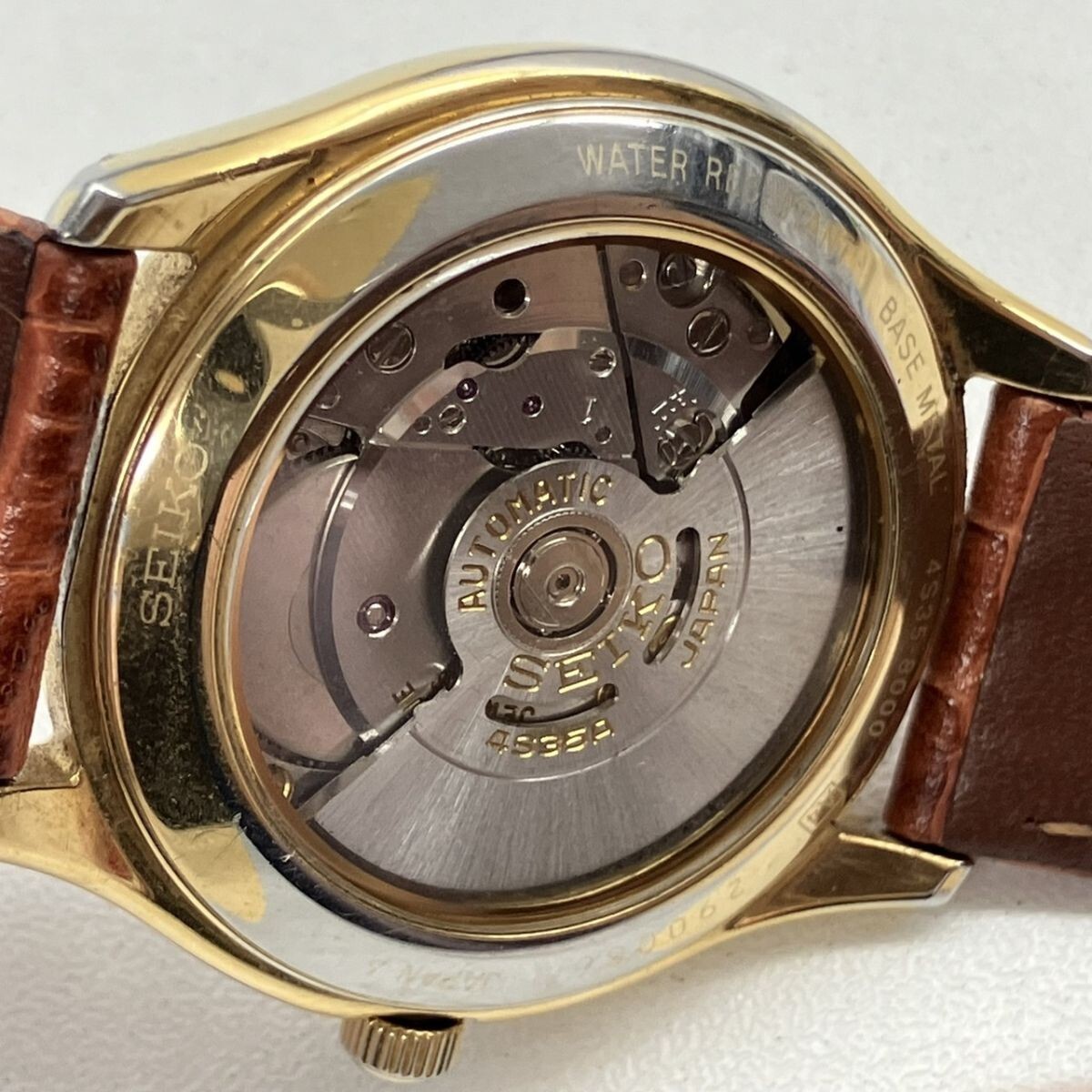 A002-G21-324 SEIKO セイコー メカニカル 4S35-8000 AUTOMATIC 自動巻き デイト 25石 メンズ腕時計 日本製 稼働 KA /【Buyee】 Buyee ...