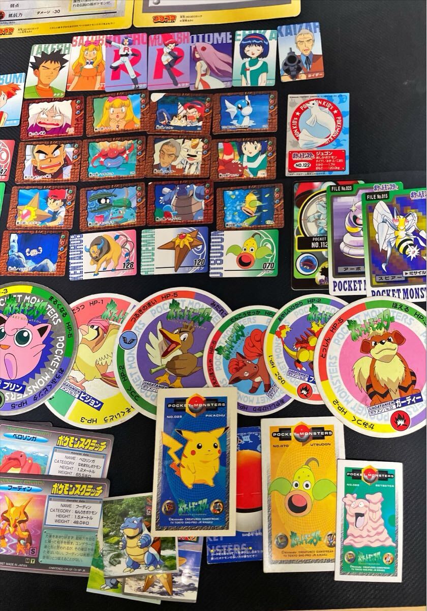ポケモン カード シール 図鑑 アニメ ミニカード バトメン メンコ 明治 トップ トップサン ジャンボカード 等 Pokemon Card ...