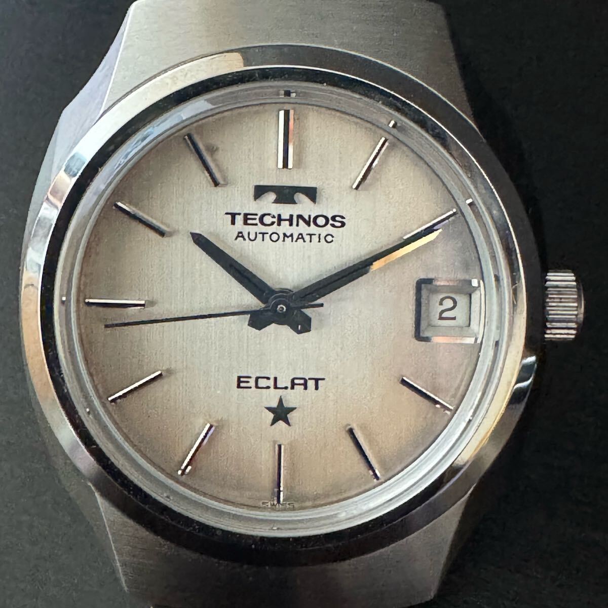 1円スタート デッドストック 未使用★TECHNOS★ECLRT T4I 1874★自動巻 メンズ腕時計 ボーイズサイズ 稼働品 ...