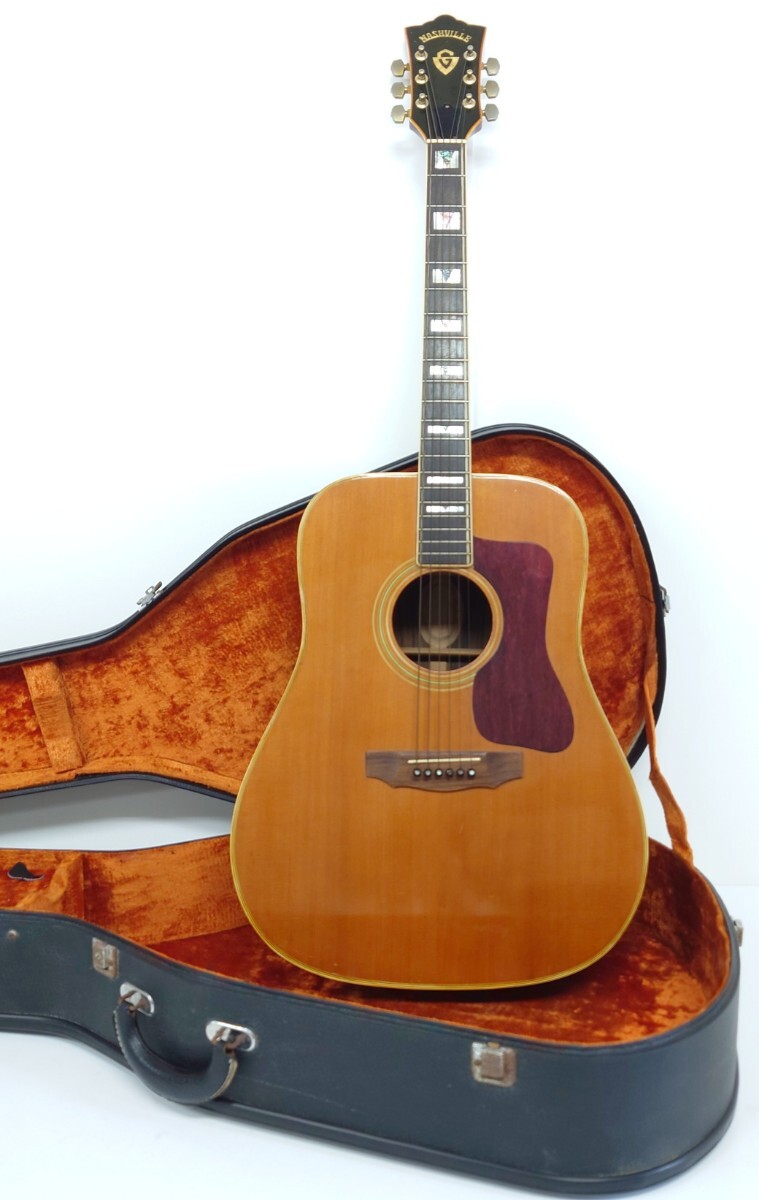 【KE1005】 NASHVILLE アコースティックギター N55D 本体 ナシュヴィル アコギ 6弦 弦楽器 ハードケース 付 ジャパン ...