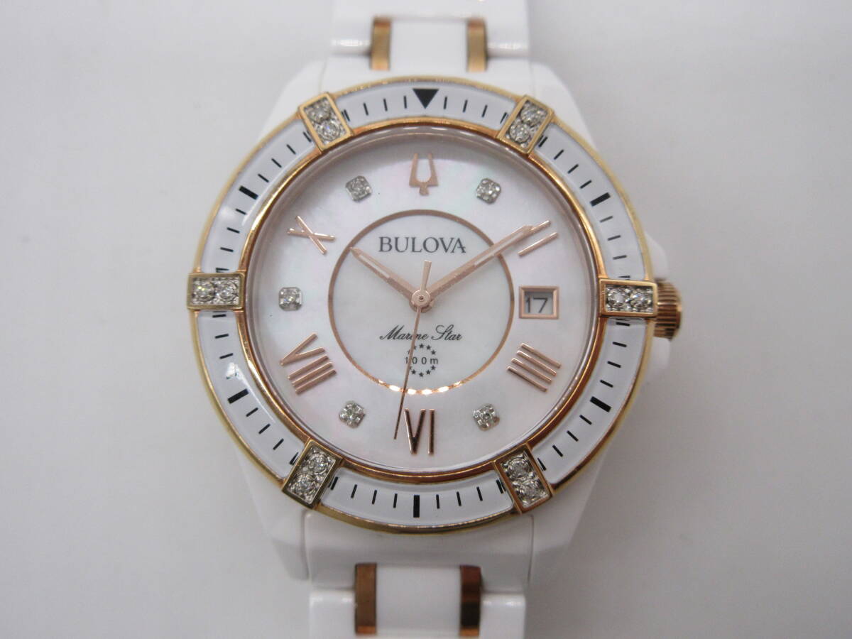 1円～★現状販売！】[U11856]クオーツ レディース腕時計 BULOVA Marine Star デイト [98R241] /【Buyee ...