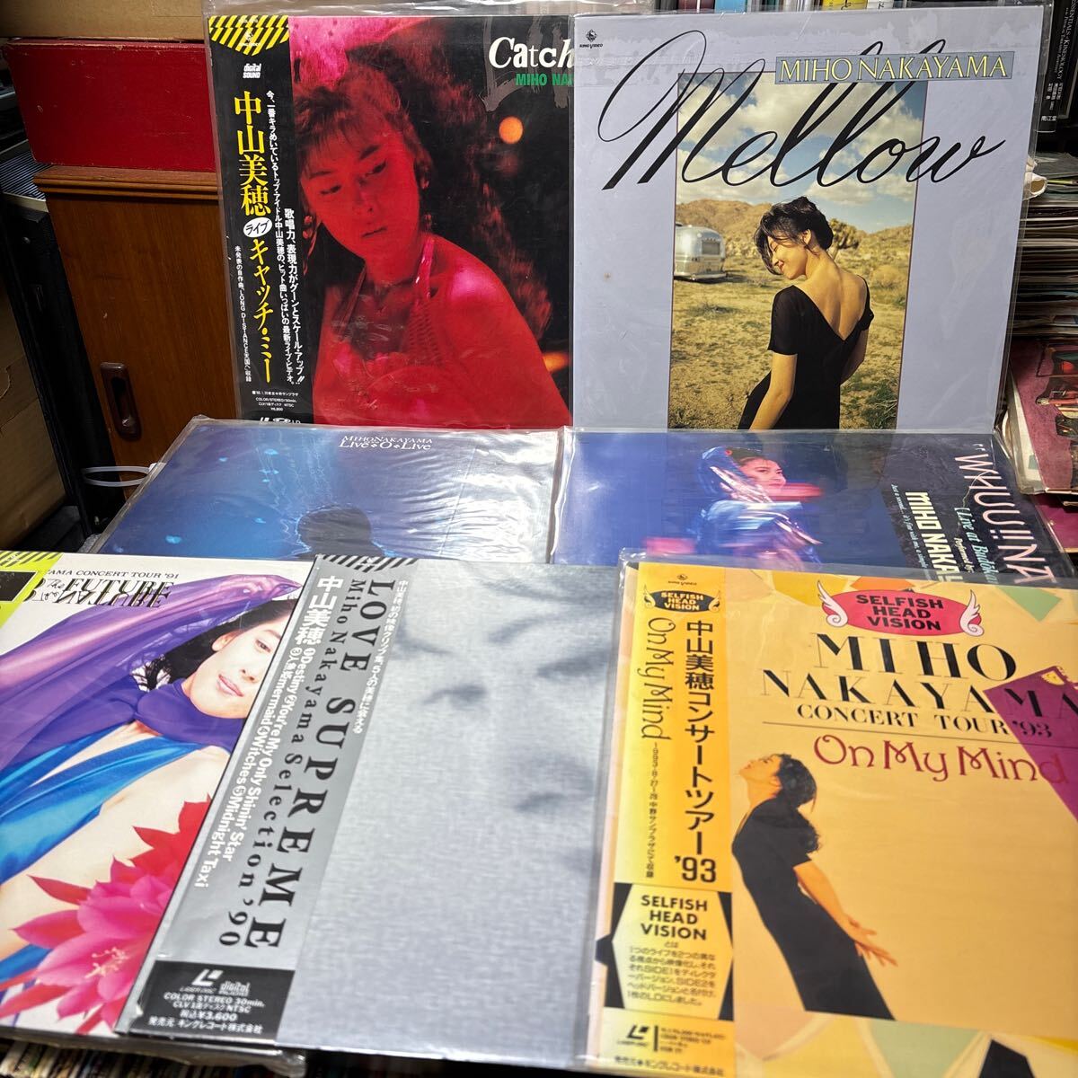 中山美穂 LD 7枚セット キャッチミー/Mellow/Live.O.Live/WHUU!!NATURAL/On My Mind/Love Supreme/Miho The Future ...