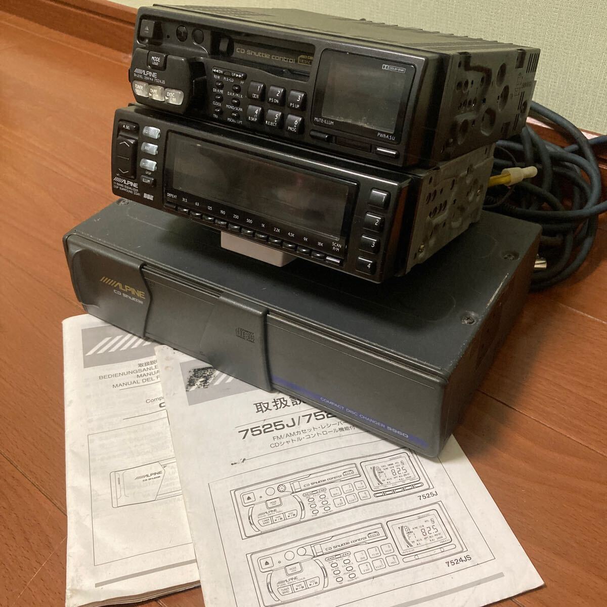 当時物 ALPINE カセットデッキ 7524JS グラフィックイコライザー 3341 CDチェンジャー 5960 ハイソカー アルパイン ...