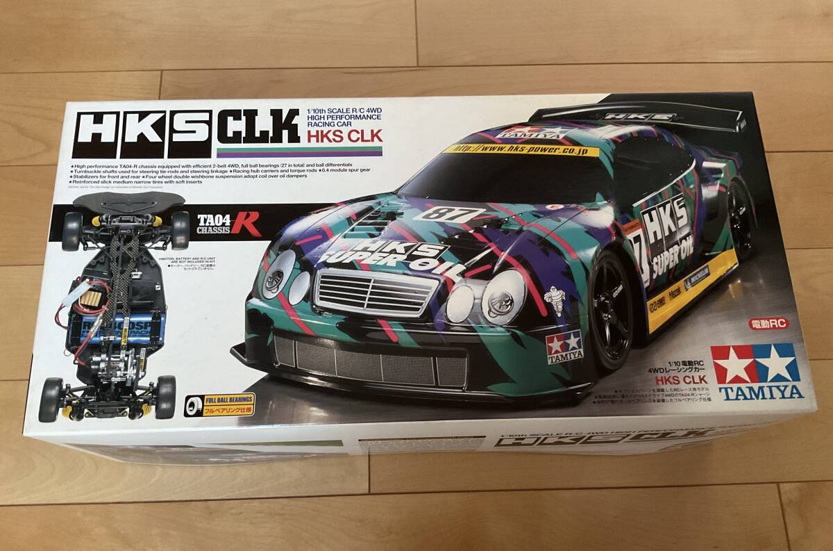 絶版・希少★☆TAMIYA★☆タミヤ 1/10 電動RC 4WDレーシングカー★☆HKS CLK★☆メルセデスベンツ★☆TA04-Rシャーシ ...
